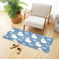 Cartoon Sheep Pattern Bath Mat 39x20 Inch Soft Absorbent Non-Slip Plush ...