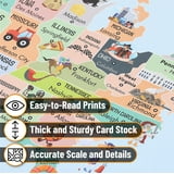 Mr. Pen- Laminated Classroom USA Map for Kids Learning, 24.6”x 14.5 ...