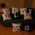 Magshion LED Light 26 Alphabet Letter Square Throw Pillow Case Cover A ...