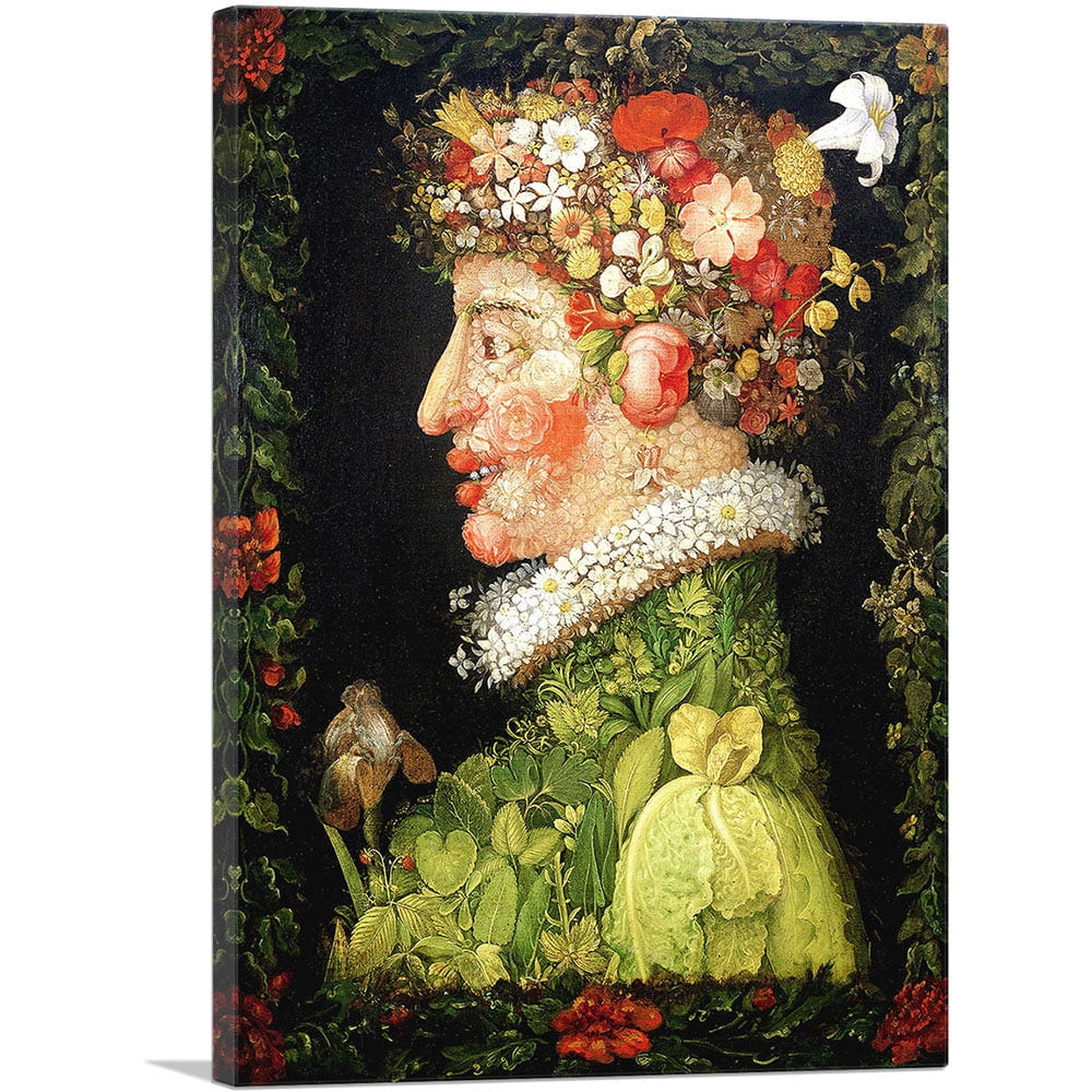 ARTCANVAS Spring 1573 Canvas Art Print by Giuseppe Arcimboldo - Size ...
