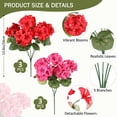 Artificial Geranium Flowers Red and Rose Red 6 Count Outdoor Indoor ...
