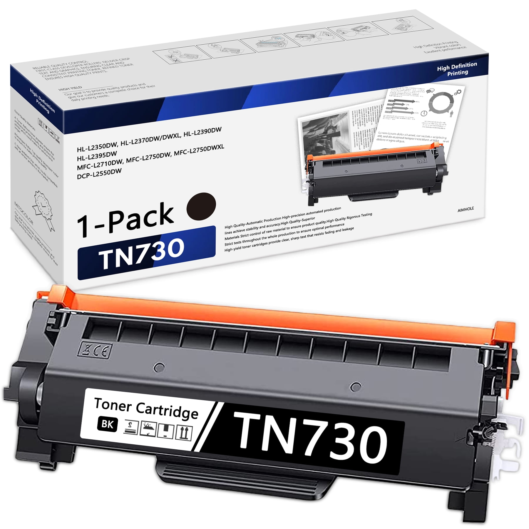 TN730 Toner Cartridge Replacement for Brother TN-730 MFC-L2750DW ...
