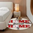 3.3ft Round Rug White Red Baseball Area Rugs for Living Room Bedroom ...