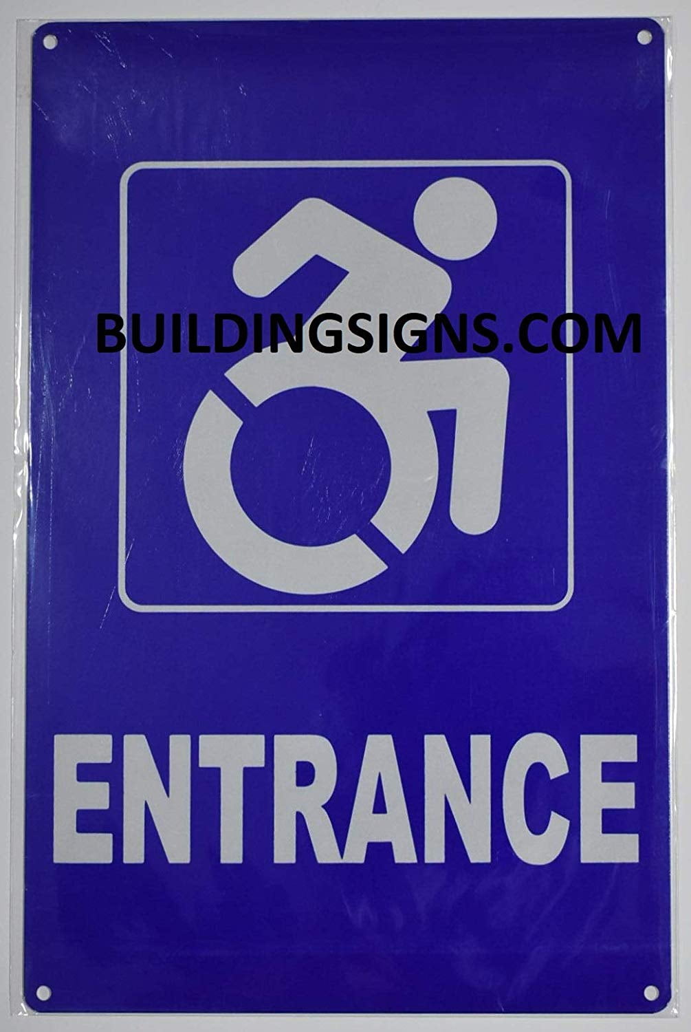 ACCESSIBLE Entrance Sign (Aluminium Reflective,Rust Free, Blue 9X14 ...