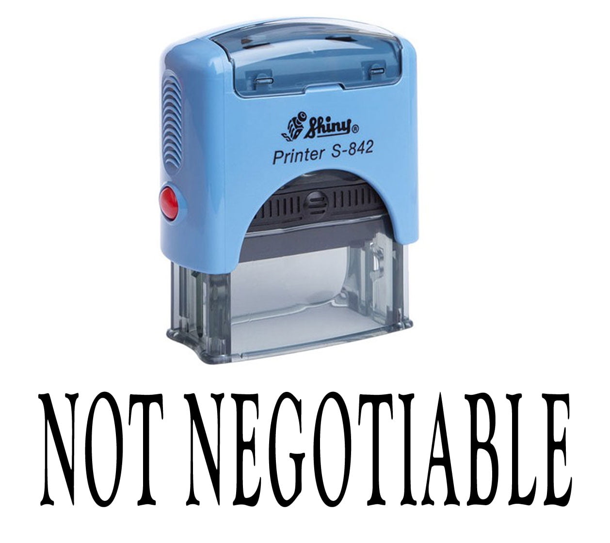 NOT NEGOTIABLE Self Inking Rubber Stamp Office Stationary Custom Shiny ...