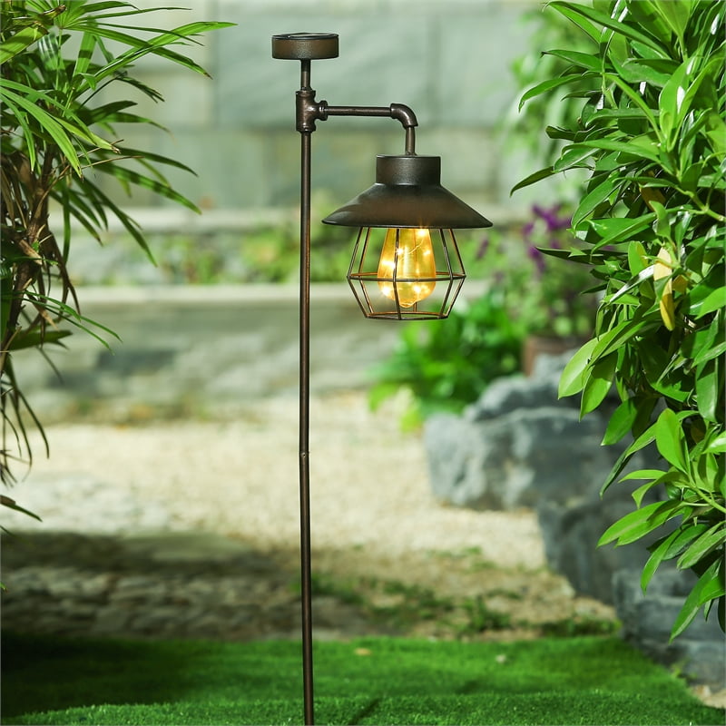 Luxen Home 34" Solar Powered Metal Garden Stake - Walmart.com
