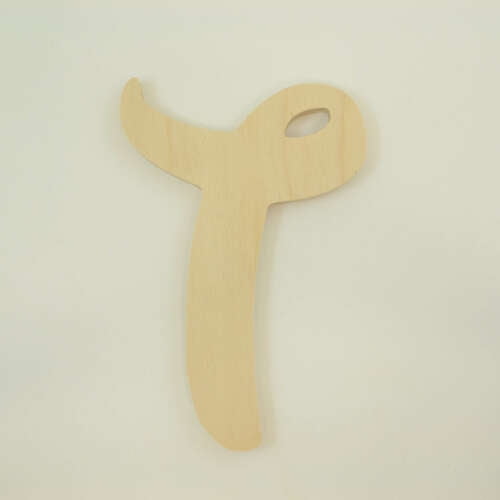 Package of 1, 18 Inch X 1" Thickness Baltic Birch Wood Letter "T" in ...