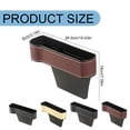 2026 New Beige PU Leather Car Seat Filler Organizer - Console Side ...