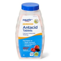 Equate Ultra Strength Antacid Tropical Fruit Chewable Tablets, 1000 mg ...
