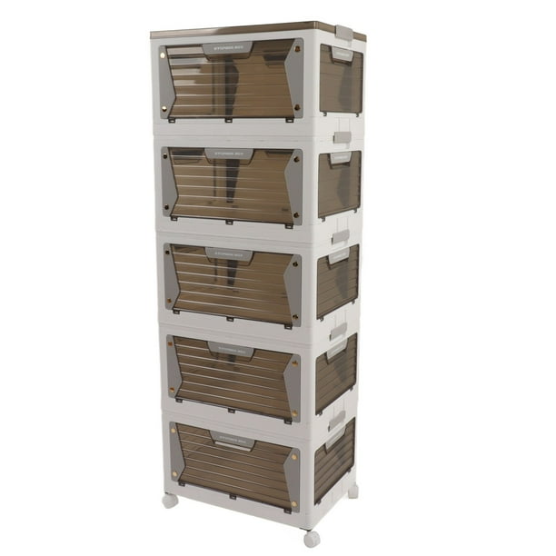 Bac de Stockage avec Roue, Bacs de Stockage Empilables Pliants Bacs de ...