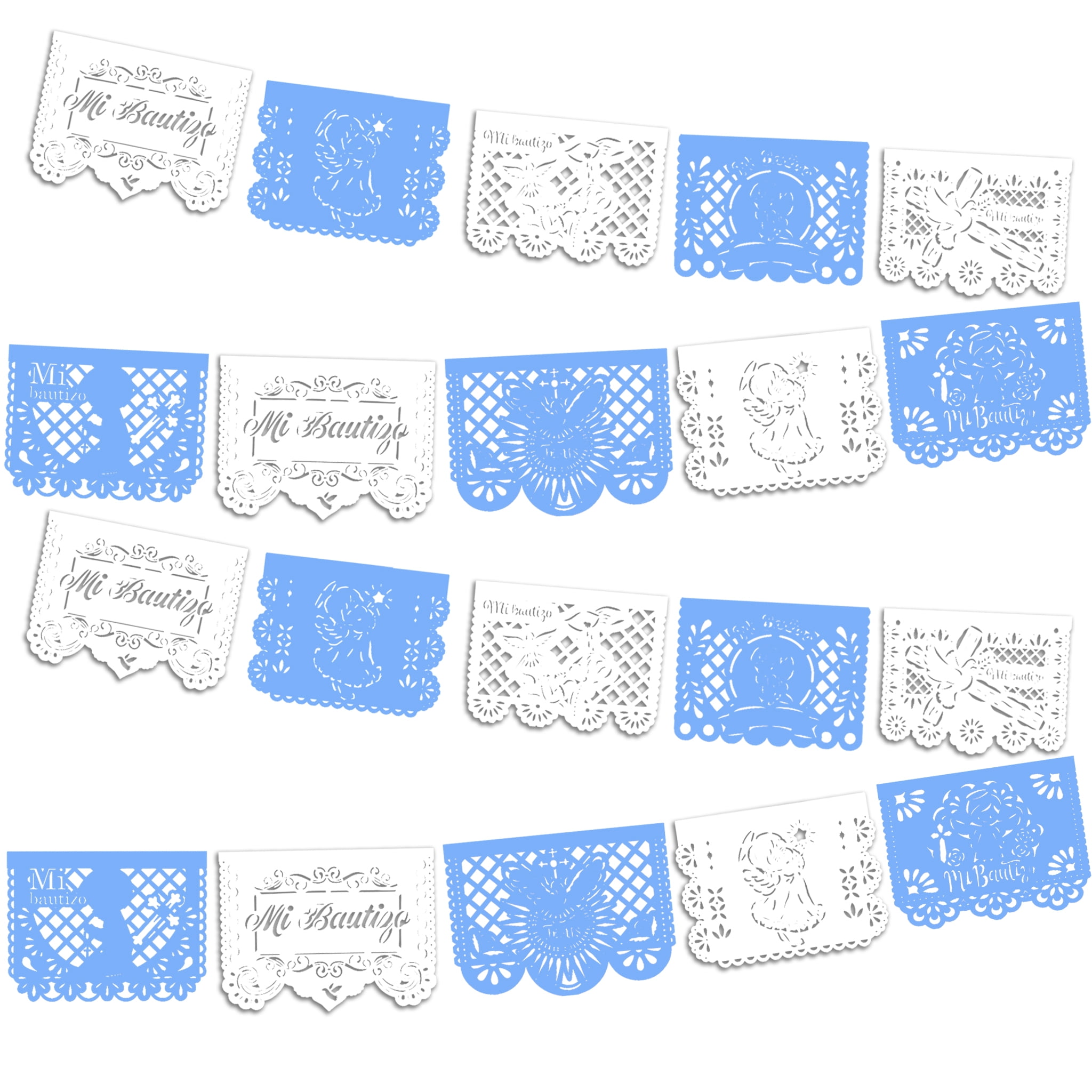 Adorno de Papel Picado ARTEMEX Bautizo de Niño 10 Tiras | Bodega ...