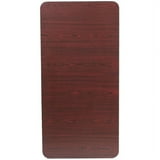 Bowery Hill 24" x 48" Folding Table in Mahogany - Walmart.com