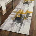 World Rug Gallery Contemporary Modern Abstract Area Rug - Gold 2'7"x12 ...