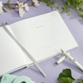 Global Printed Products Wedding Guest Book 9"x7" (White with Gold Foil ...