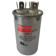Dayton Oval Motor Run Capacitor, 10 Microfarad Rating, 370VAC Voltage ...