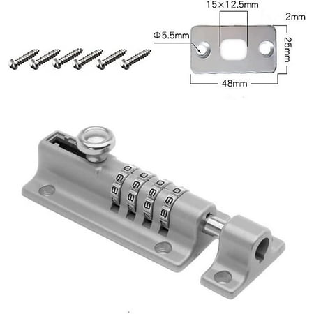 Lepai 4 Digit Combination Lock - Combination Lock Bolt Combination Lock ...