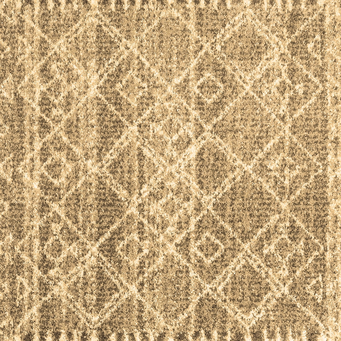 Ahgly Company Indoor Square Trellis Brown Modern Area Rugs, 6' Square ...