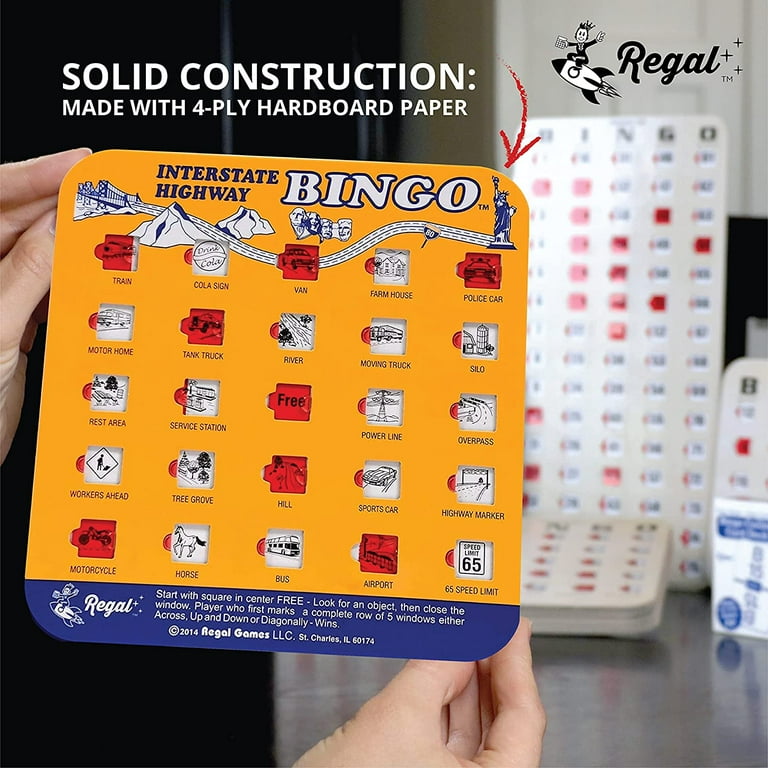 Regal Games Finger-Tip Shutter Bingo Cards with Sliding Windows ...
