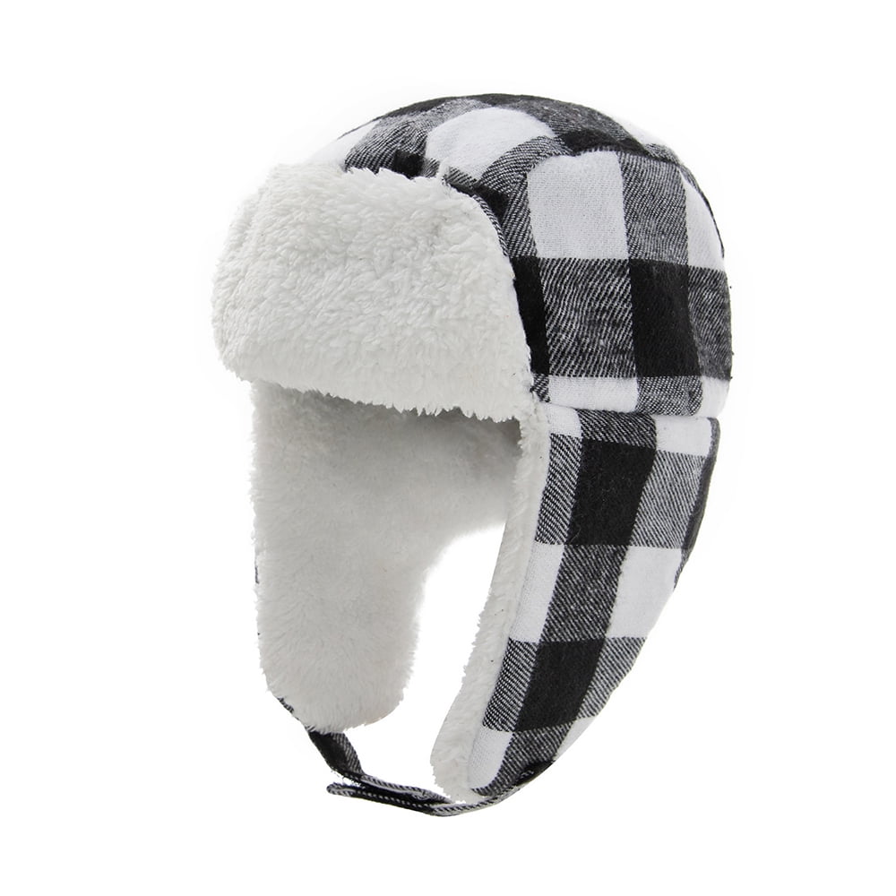 Hats for men in winter with thick wool and warm Lei Feng hat black ear ...