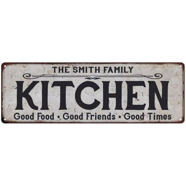 THE SMITH FAMILY KITCHEN Gift Chic Metal Sign 6x18 206180039002 ...