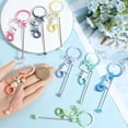 1 Set 10Pcs 10 Colors Gradient Color Alloy Beadable Bar Keychain for ...