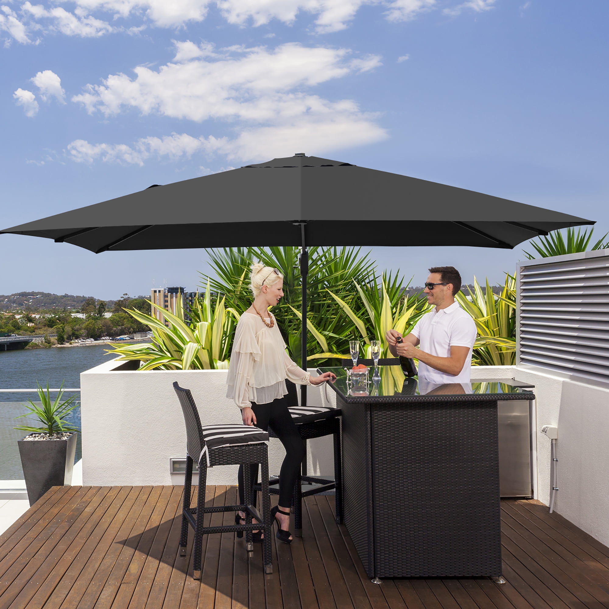 Click here for Costway 10x13 Patio Offset Cantilever Umbrella Alu... prices