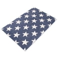 5.25' x 7.5' Navy Blue and Ivory Star Geometric Rectangular Area Throw ...