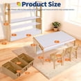 47.2 Inch Convertible Art Table and 1 Chair Set,Activity Table with 2 ...
