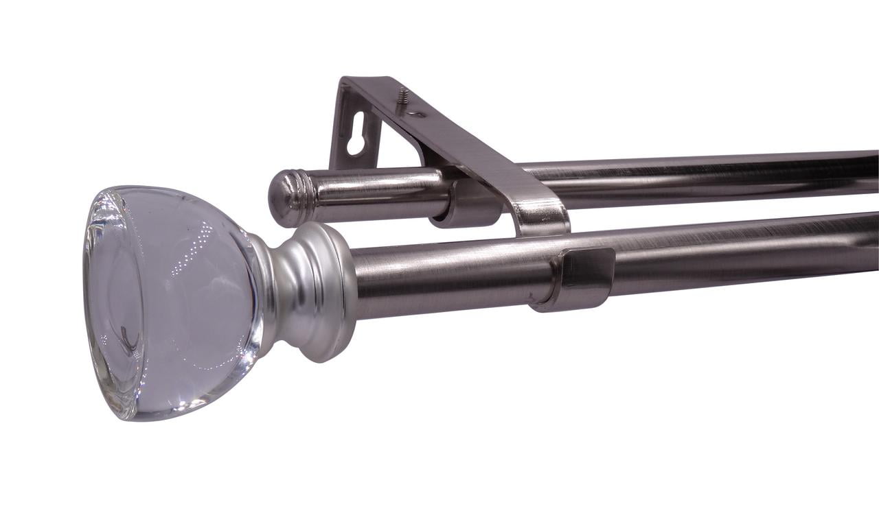 Little Elm 36"-72" Adjustable Double Curtain Rod With Decorative ...