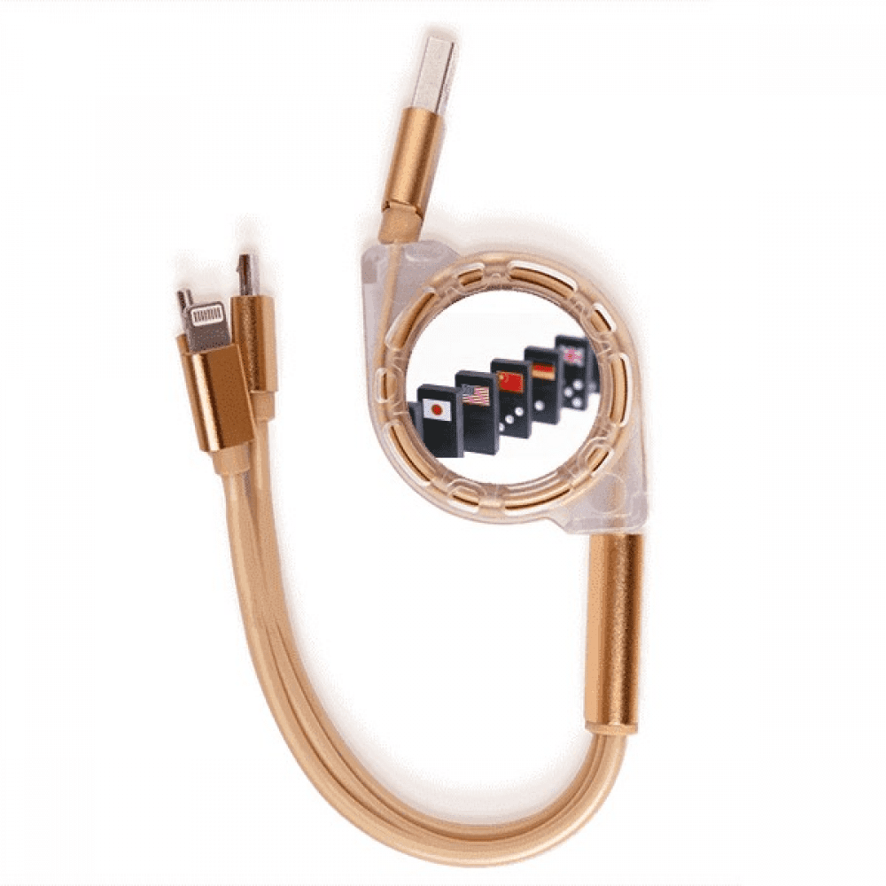 Pabellón de juego de dados de Pai Gow Cable de carga telescópico múltiples USB tres en uno ...