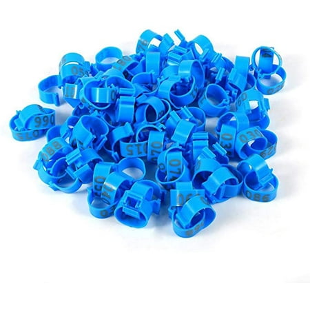 HEIBIN100Pcs/Bag 16MM 001-100 Numbered Plastic Poultry Multicolor Goose ...