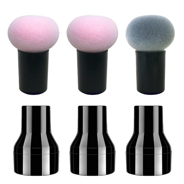 3pcs Powder Puff Mushroom Makeup Sponge Blender Puff With Handles and 3 ...