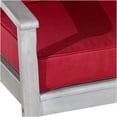 COSMOS Silver Gray Eucalyptus Deep Seat Patio Chair with Burgundy ...