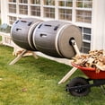 Lifetime 100 Gallon Outdoor Compost Plastic Lid with Rolling Tumbling ...