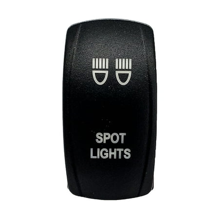 SPOT Light On/Off Rocker Switch 5-Pin SPST OZ-USAÂ® Laser Etch Blue LED ...