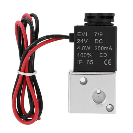 Yosoo 3V1-06 DC 12V/24V 3 Way 2 Position 1/8 BSP Normally Closed Pneumatic Solenoid Air Valve ...