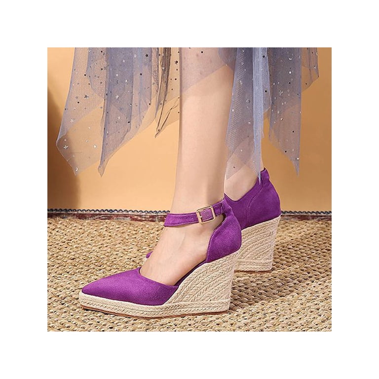 Lavender Wedge Heels