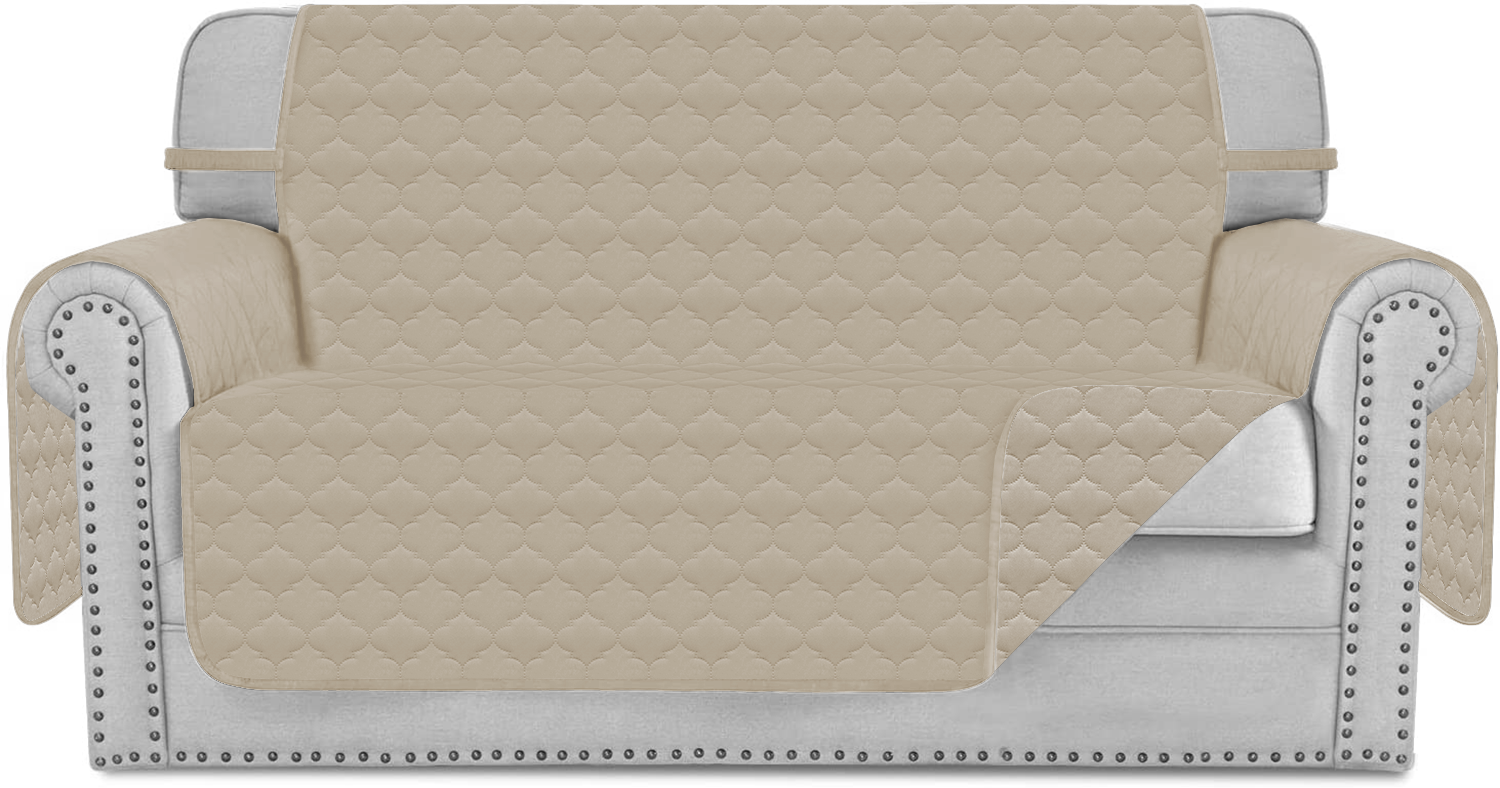 Couch Cover For Loveseat, Reversible Quilted Washable Slipcover Durable ...