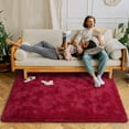 Junovo Super Soft Fluffy Area Rugs Modern Shag Rug for Bedroom Living ...