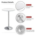 EIGHTNINE Bistro Pub Table Round Bar Height Cocktail Table Metal Base ...
