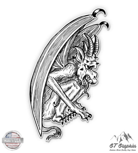 Gargoyle - 12" Vinyl Sticker Waterproof Decal - Walmart.com