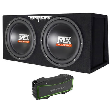 MTX Magnum MB210SP 800w Dual 10” Subwoofers+Vented Sub Box+Amp ...