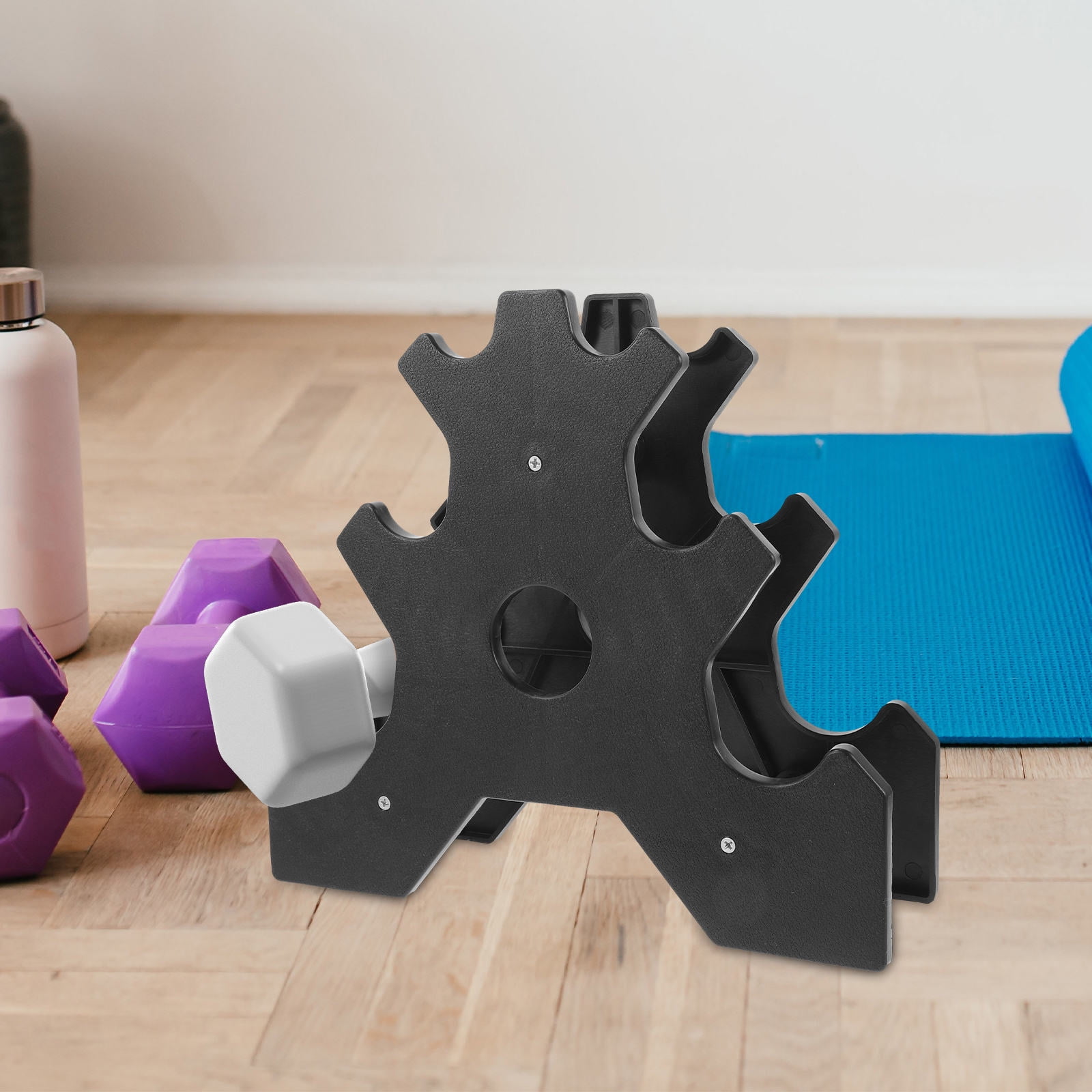 Click here for Tehaux Small Dumbbell Storage Rack Black Plastic S... prices