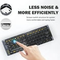 RONY Foldable Bluetooth keyboard: Rechargable Wireless Bluetooth ...