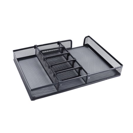 Desktop Storage Tray, Durable Metal Mesh One Piece Molded Edges Desktop ...