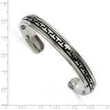Titanium Black Rubber Design Cuff Bangle - Walmart.com