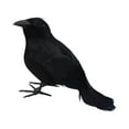 6 Pack Realistic Crow Decorations Lifelike Feathered Ravens Prop Set ...