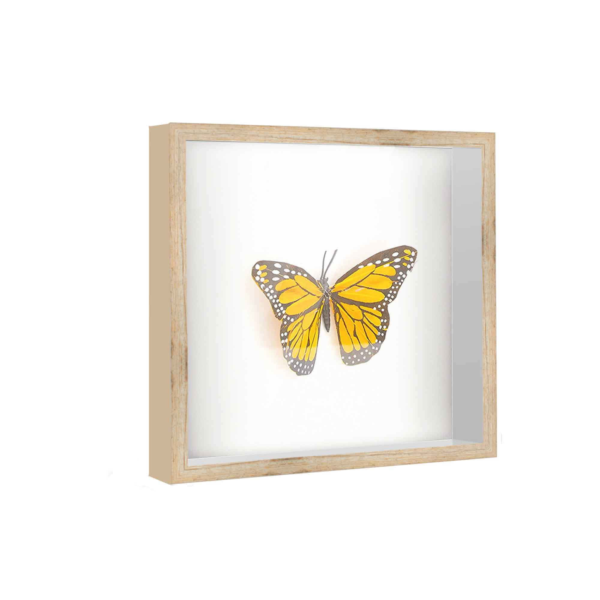 32x32 Shadow Box Frame Brown | 1.125 inches Deep Real Wood Rustic ...