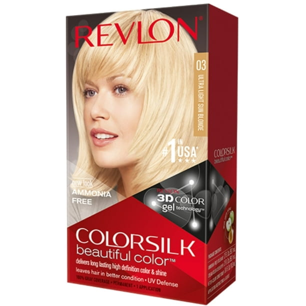 Revlon ColorSilk Hair Color, 03 Ultra Light Sun Blonde 1 Each - Walmart.com