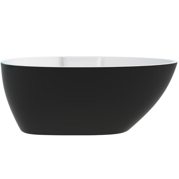 56" x 30" Flora Retrofit Freestanding Acrylic Tub - with Deckmount ...